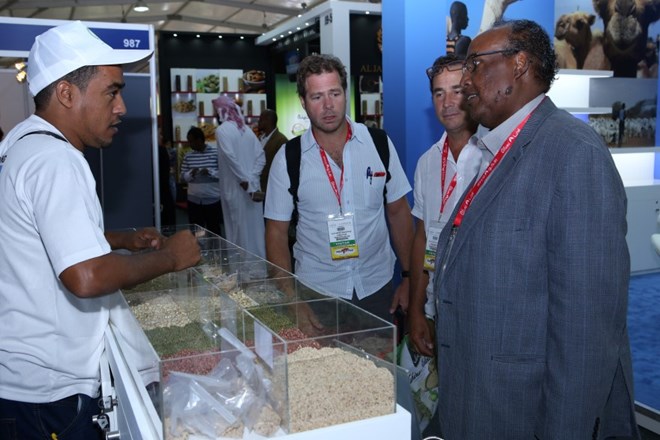 Somalia traders show off their products at the Gulfood Fair