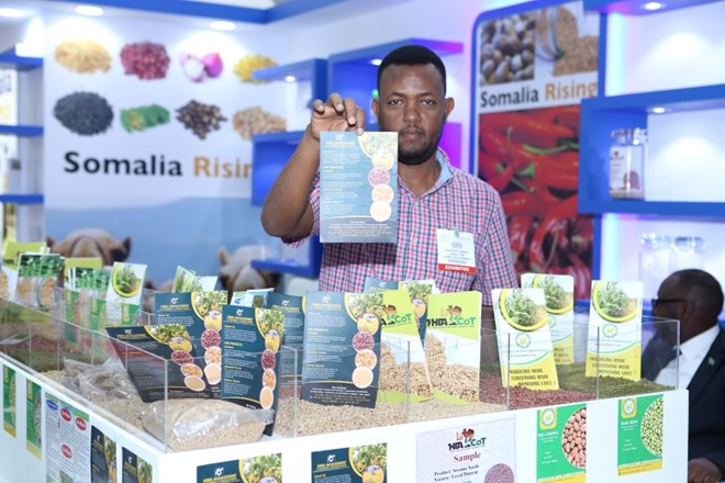 Somalia traders show off their products at the Gulfood Fair